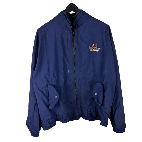 Nascar | Jackets & Coats | Vintage 9s Vcc Nascar 50th Anniversary Navy ...